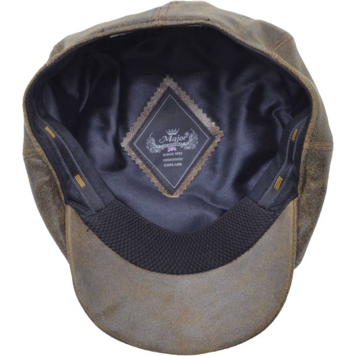Newsboy Crack Leather Cap