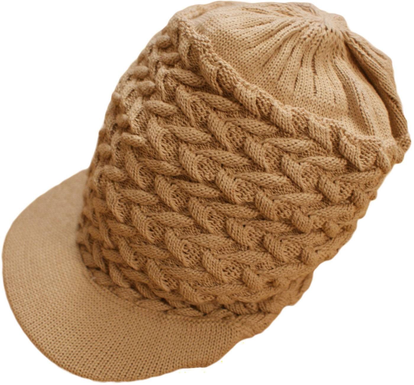 Large Knitted Peaked Rasta Hat | | EA